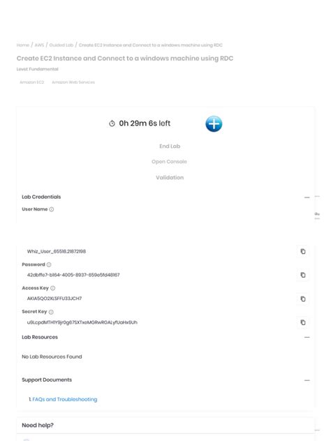 Create Ec2 Instance And Connect To A Windows Machine Using Rdc Pdf