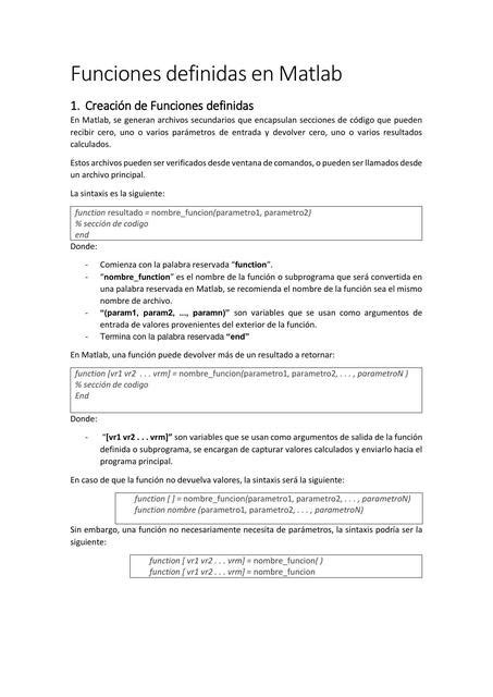 Funciones En Matlab Enzor Kano Udocz