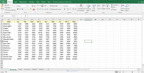 Excel Workbook