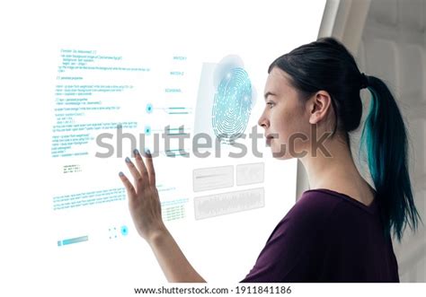 Girl Coding On Interactive Screen Stock Photo 1911841186 Shutterstock