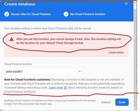Setting Cloud Firestore Location Firebase Stack Overflow
