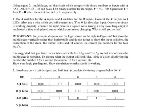 [solved] using a quad 2 1 multiplexer build a circuit whi