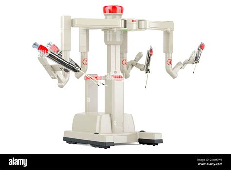 Robotic Surgical System Robotic Surgery 3d Rendering Isolated On