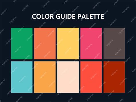 Rgb Hex의 판톤 컬러 팔레트 카탈로그 플 프리미엄 벡터