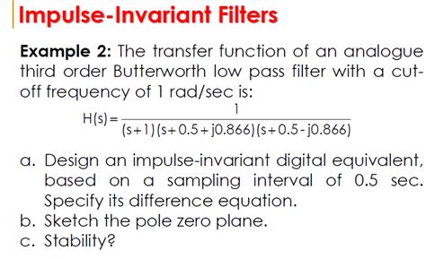 example 2 the transfer function of an analogue third