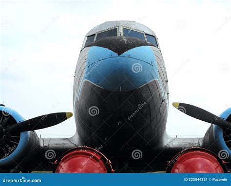 Shot Of The Cockpit Of An Old Airplane Aviation Stock Image Image Of