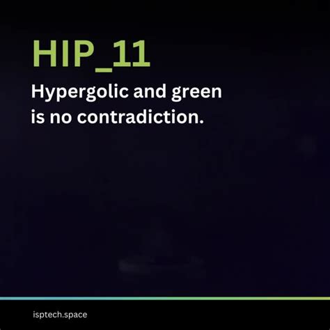 Hip 11 Hypergolic And Green Is No Contradiction Felix Lauck