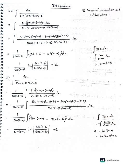 Math Integration Pdf