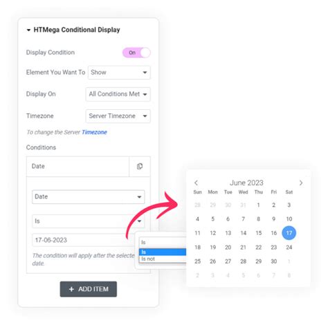 conditional display module ht mega addons for elementor