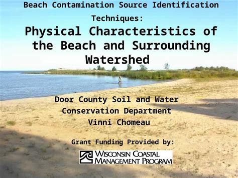 Ppt Beach Contamination Source Identification Techniques Physical