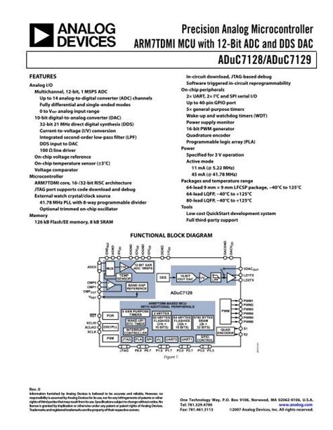 aduc7128 aduc7129 precision analog microcontroller