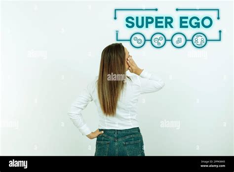 Sign Displaying Super Ego Business Approach The I Or Self Of Any