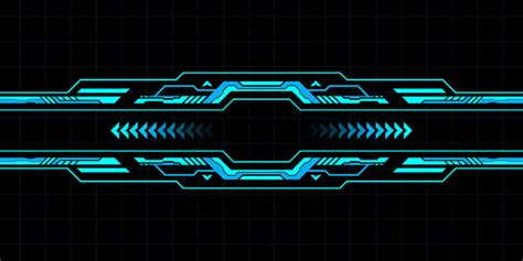 Hud 미래 지향적 디스플레이 테두리 및 인터페이스 요소 벡터 Hud 기술 또는 디지털 기술 게임 프레임 및 Ui 패널 화면 레이아웃 가상현실에 대한 스톡 벡터 아트 및