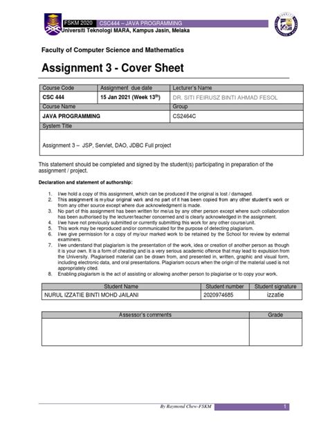 csc 444 assignment 3 pdf plagiarism computer science