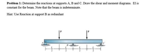 Solved Problem 1 Determine The Reactions At Supports A B