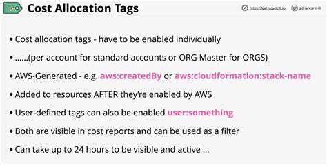 cost allocation tags aws sa professional