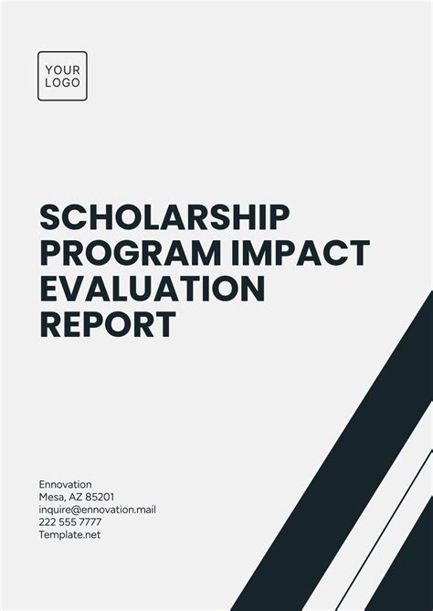 Free Scholarship Program Impact Evaluation Report Template To Edit Online