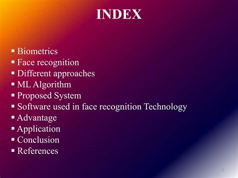 Face Recognition Technology Pptx