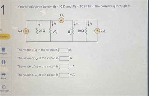 solved in the circuit given below r1 10Ω and r2 20Ω find