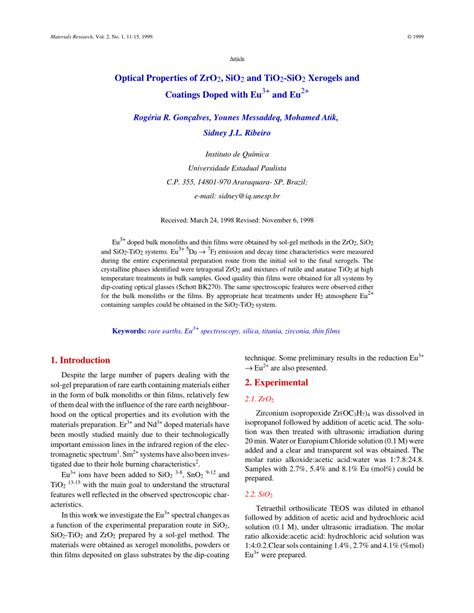pdf optical properties of zro2 sio2 and tio2 sio2 xerogels and
