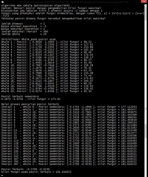 algoritma woa whale optimization algorithm pip tools