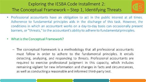 Ccs And Co Plt Exploring The Iesba Code Installment 2 The Conceptual