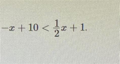 Solved -x+10