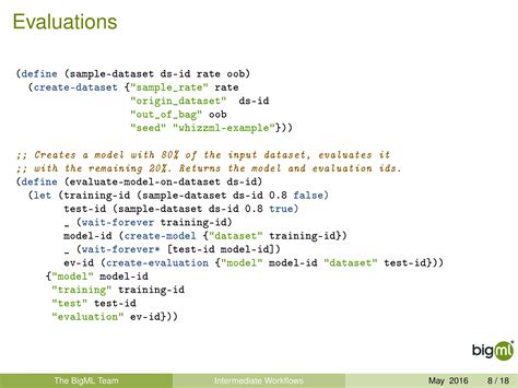Intermediate Whizzml Workflows Ppt