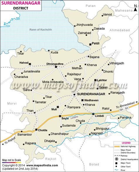 Surendranagar District Map