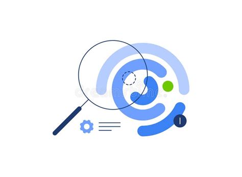 Data Science Web Banner Presentation Slide Loupe Wih Diagram Stock