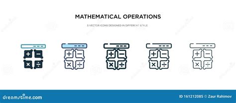 Mathematical Operations Icon In Different Style Vector Illustration Two Colored And Black