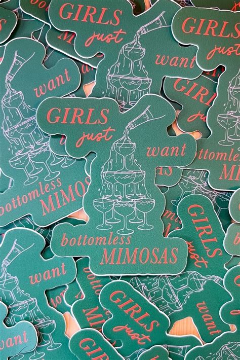 Bottomless Mimosas Sticker Girl Tribe Co