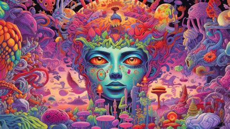 Psychedelic Trip Created With Generative Ai Technology Stock Illustration Illustration Of