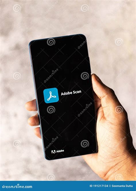 Adobe Scan A Pdf Scanner App Editorial Stock Image Image Of Close Adobe