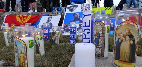 Calgarys Eritrean Community Holds Vigil For Late Rapper Nipsey Hussle Cbc News