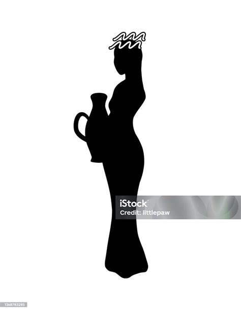 물병자리 조디악 기호 작품 성인 색칠 공부 페이지 아름다운 별자리 기호 소녀 벡터 일러스트 물병자리에 대한 스톡 벡터 아트 및 기타 이미지 Istock