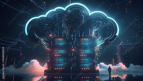 Unleashing The Power Of Cloud Computing A Digital Illustration Concept