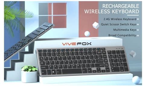 Qwerty Bk348 24ghz Wireless Re Chargeable Keyboard Ultra Slim Re