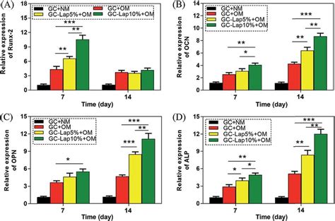 Mrna Expression Of Osteoblast Differentiation Marker Genes On Four Download Scientific Diagram