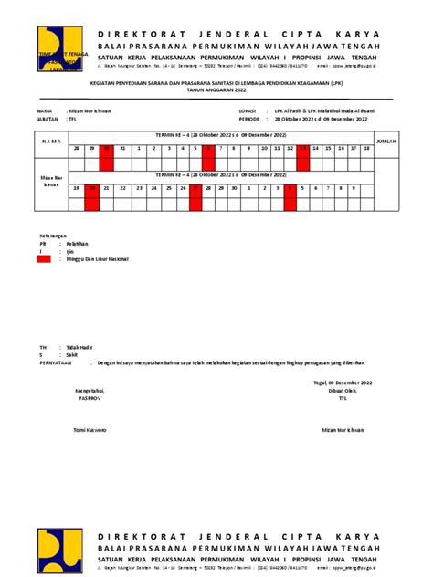 Format Time Sheet Tfl Lpk Pdf
