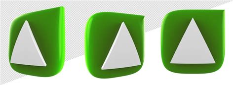 Premium Psd 3d Illustration Of Triangle Button Premium Psd 3d Illustration Of Triangle Button