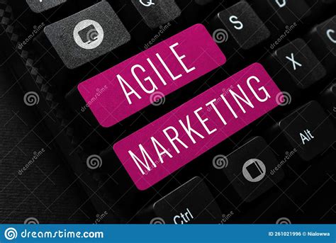 Text Caption Presenting Agile Marketing Business Overview Focusing