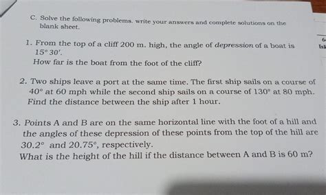 solved c solve the following problems write your answers