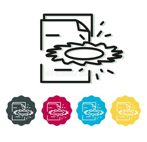Shred Files In Your Computer Stock Icon Stock Illustration
