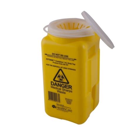 Fittank Sharps Container Resealable Snap Top 1 4 Litre Vp Dental And Medical Supplies