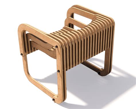 Parametric Chair Dxf File For Cnc Cut Plywood Chair Custom Furniture Etsy