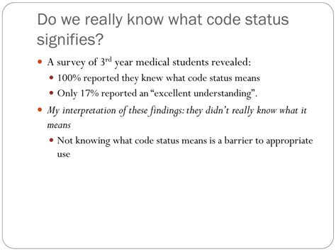 PPT Code Status What Does It Mean PowerPoint Presentation Free Download ID 4275815