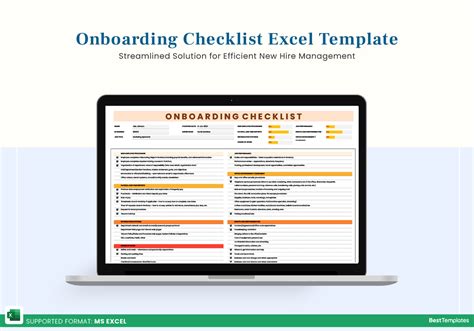 Onboarding Checklist Excel Template Best Templates