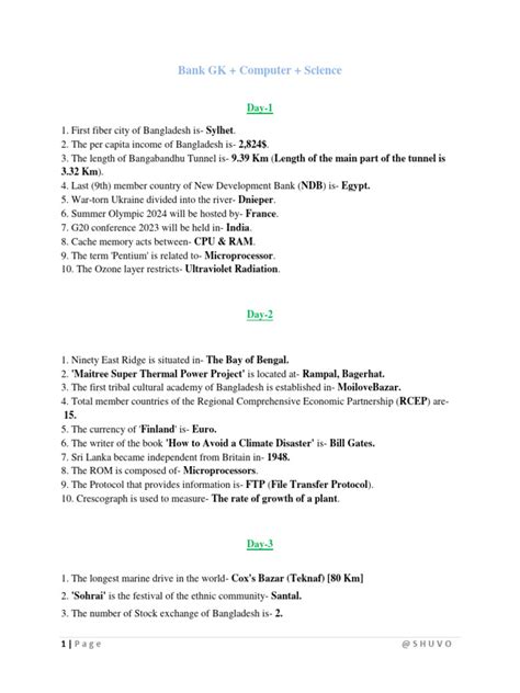 Bank Gk Computer Science Pdf Bangladesh Sql