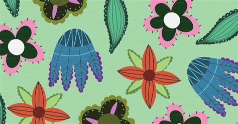 장식용 꽃은 꽃 자연 패턴 원활한 디자인 벡터 일러스트레이션을 남깁니다 사진 Unsplash의 무늬 이미지